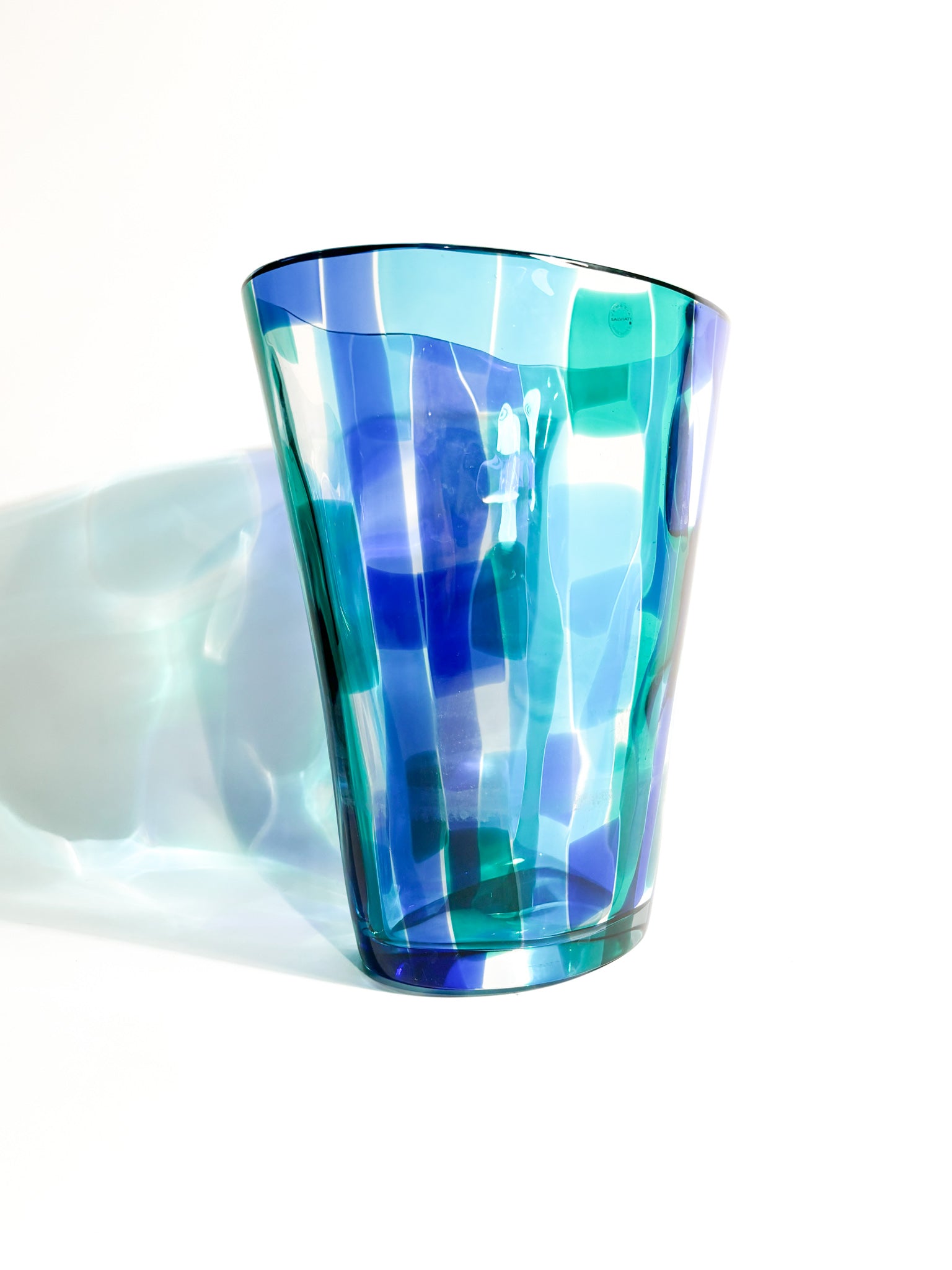 Multicolored Murano Glass Vase by Salviati, Madras model, 1997